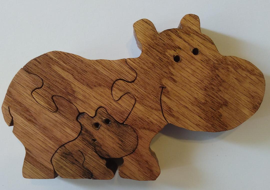 Puzzle- Hippo | Rustic Moose Design